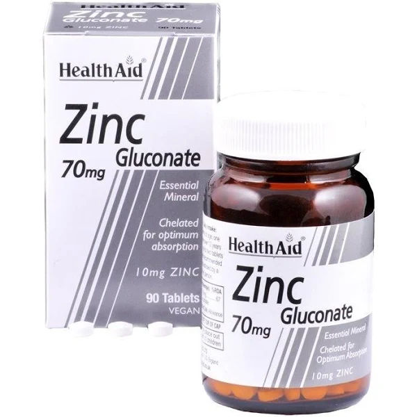 NUTRINAT HEALTH AID GLUCONATO DE ZINC 90 COMP - farmaciaelbierzo.com