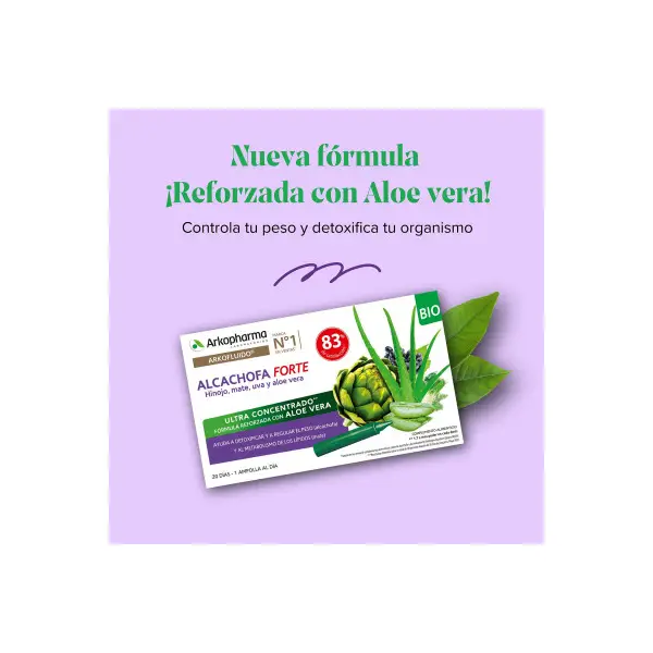 ARKOPHARMA ALCACHOFA FUERTE 20 AMPOLLAS - farmaciaelbierzo.com